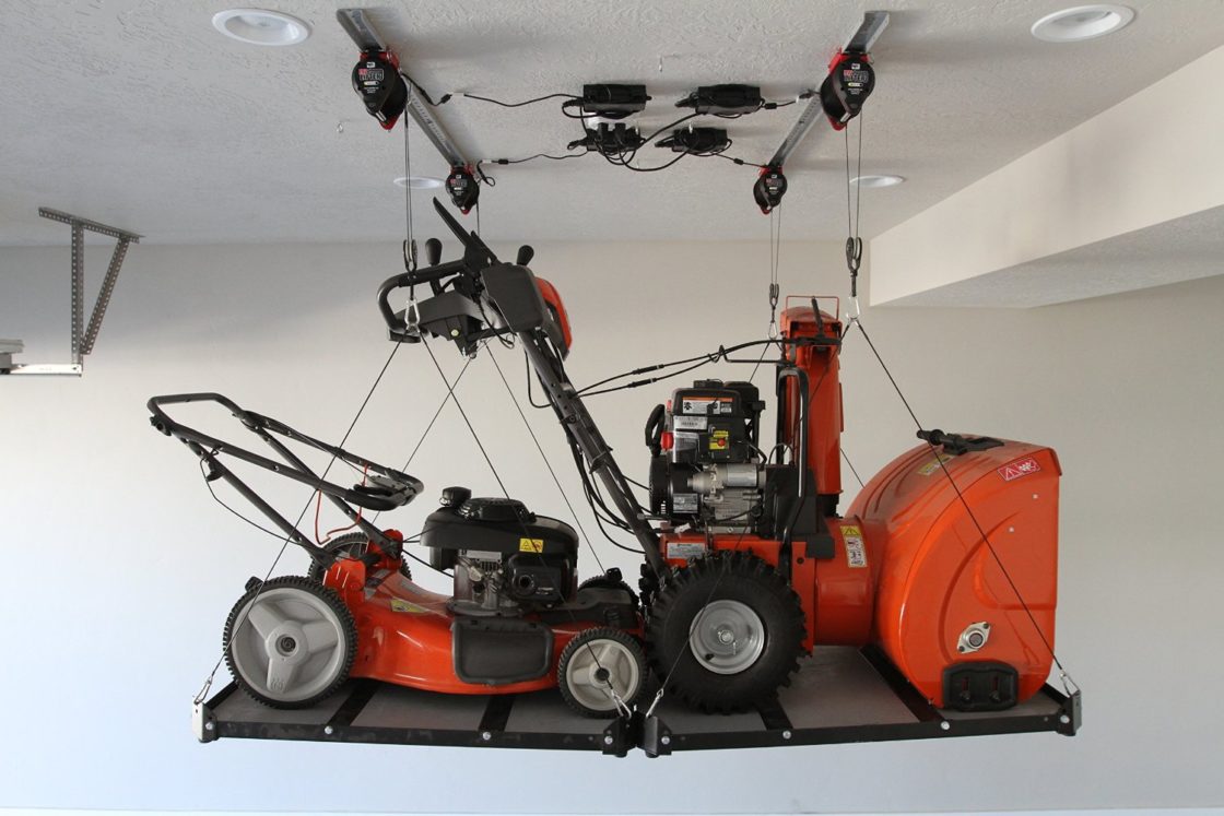The World's First Smart Hoist Makes Overhead Garage Storage Super-Simple